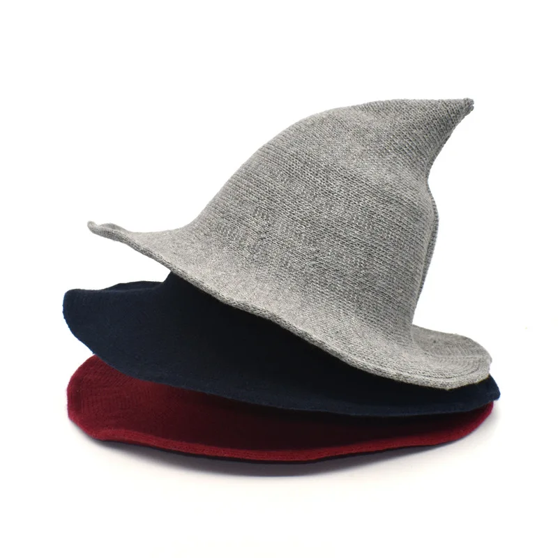 Wizard-Hat-Winter-warm-woolen-Bucket-Hat-For-Women-2023-Pointed-Basin ...