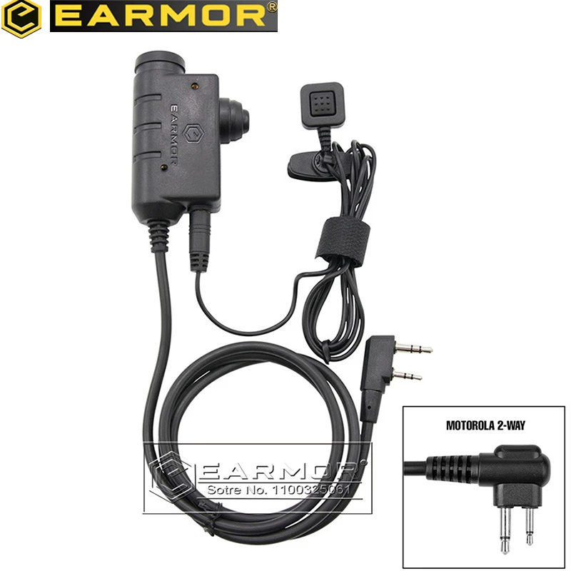 EARMOR M52 Military Headset PTT Adapter Tactical Communication Headset ...