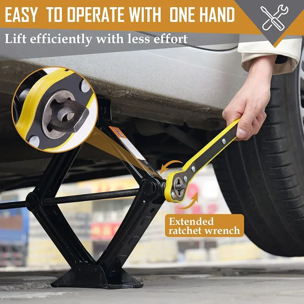 Car Wheel Hand Crank Ratchet Wrenches Garage Tire Wheel Handle Phillips ...
