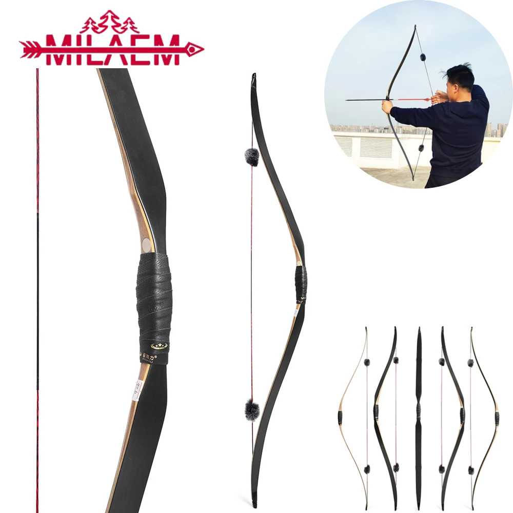 55-Inch-Archery-Traditional-Bow-15-50-Lbs-Handmade-Triangle-Bow-Left ...