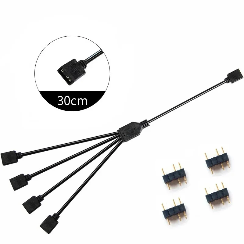 Computer-Motherboard-RGB-Split-Synchronous-Cable-12V-4-pin-Extension ...