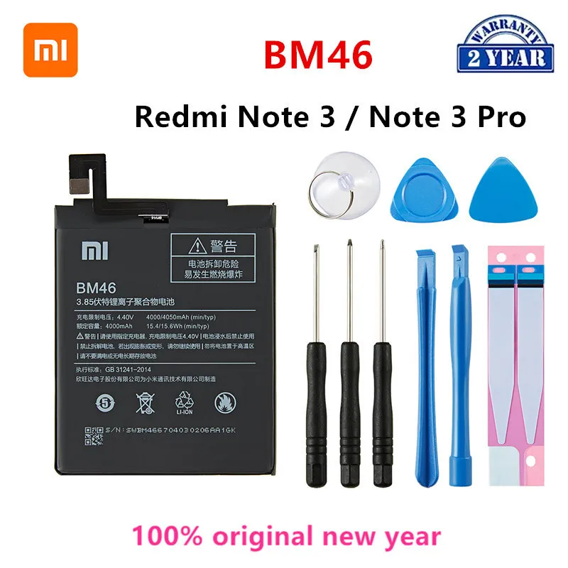 Xiao-mi-100-Orginal-BM46-4050mAh-Battery-For-Xiaomi-Redmi-Note-3-Note-3 ...