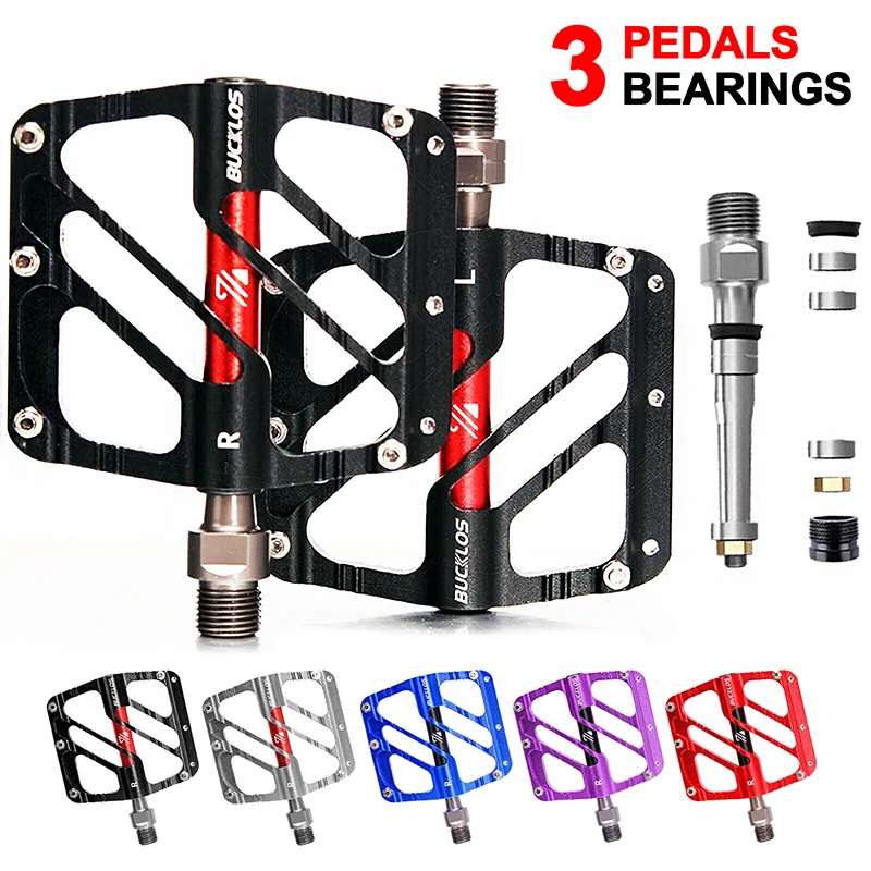 BUCKLOS-Bike-Pedals-MTB-Bicycle-Pedal-Flat-Platform-Bearing-Mountain-Bike-Ultrilight-Non-Slip ...