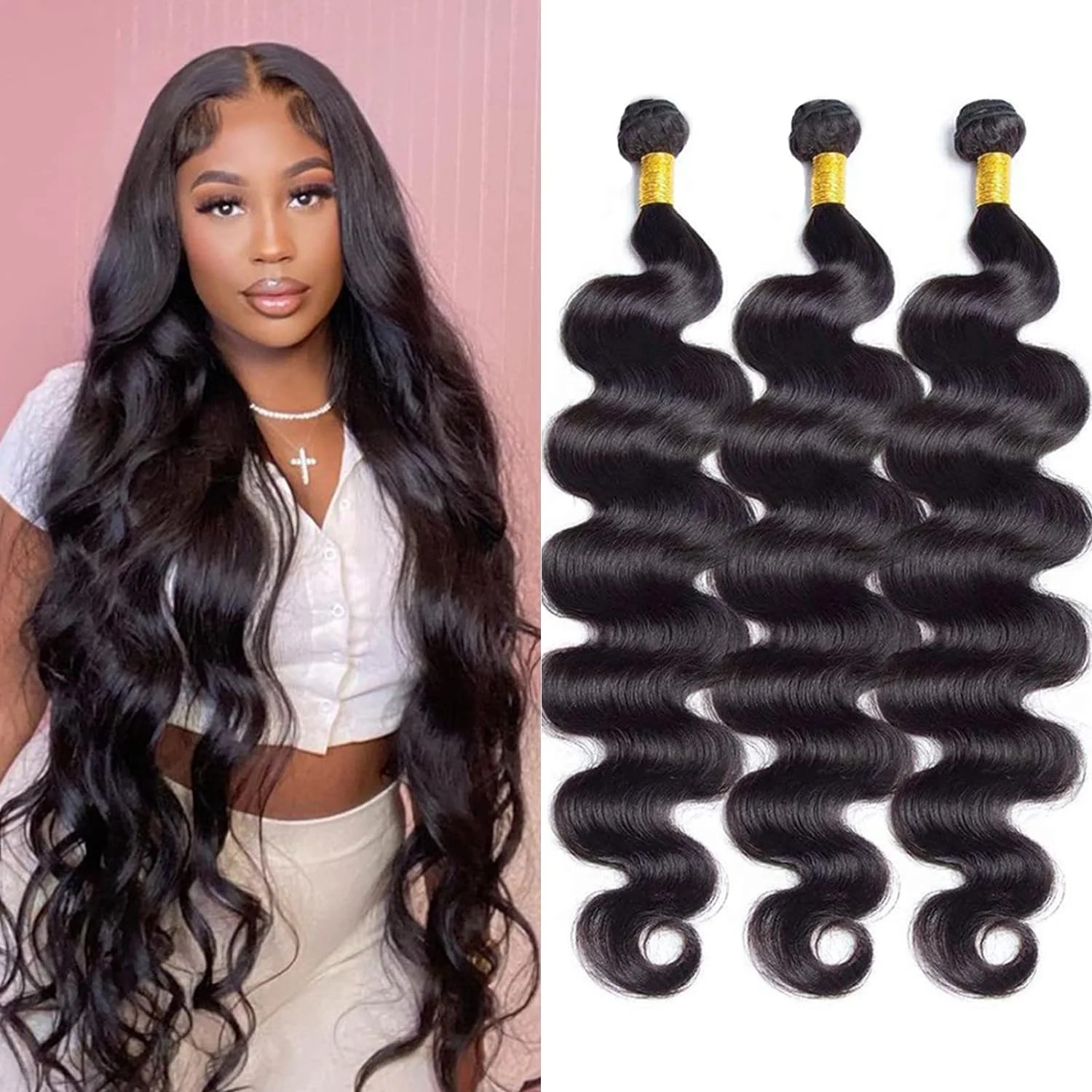 20-22-24-Inch-Body-Wave-3-4-5-Bundles-Brazilian-Hair-Water-Wavy-Weave ...
