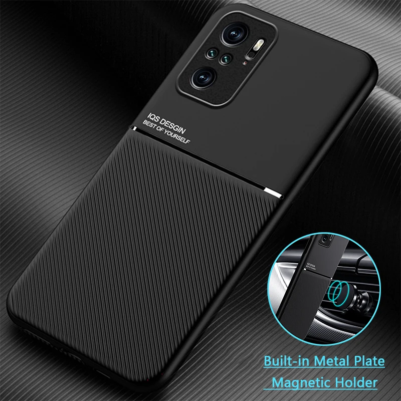 For-Xiaomi-Poco-M5S-Case-Leather-Magnetic-Car-Holder-Phone-Case-For ...