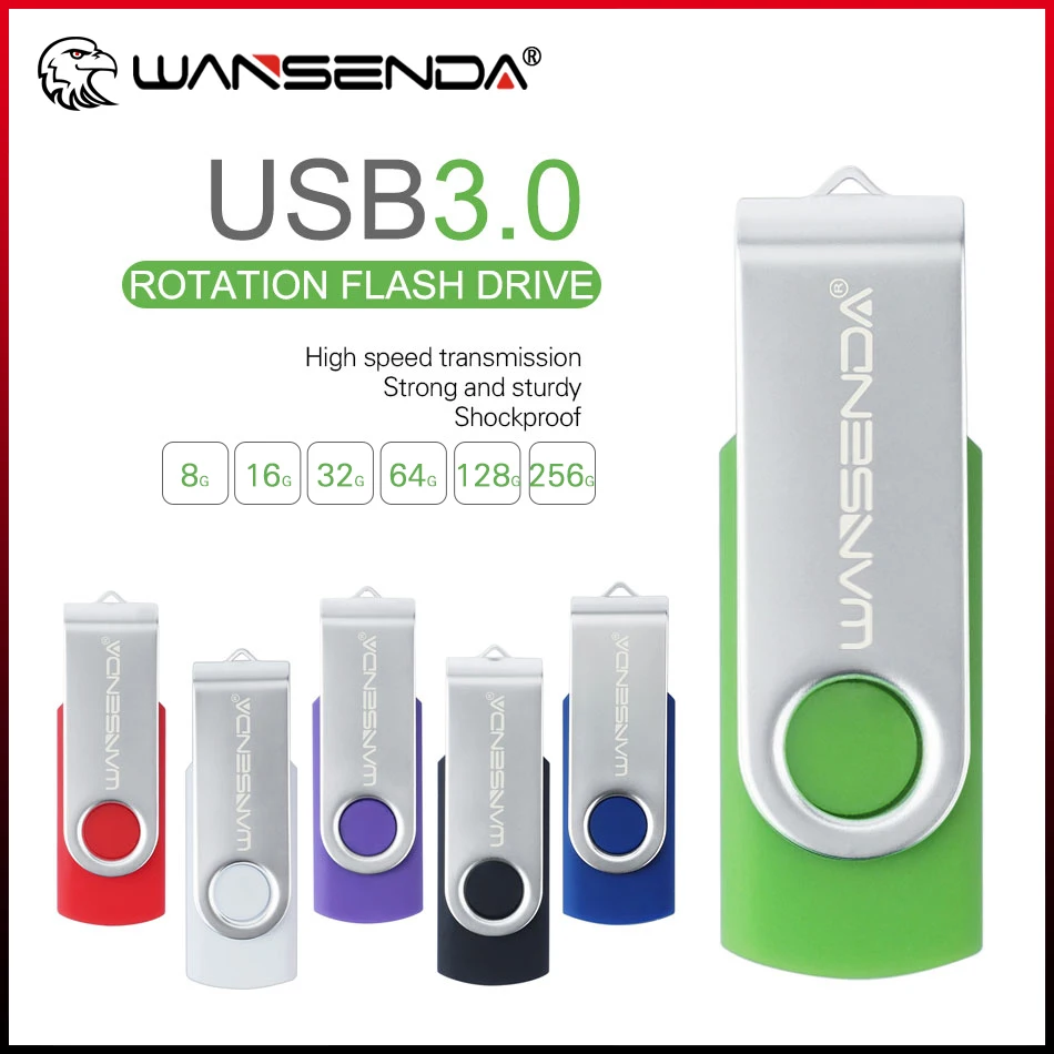 WANSENDA-D303-USB-Flash-Drive-USB-Stick-3-0-128GB-Pen-Drive-256GB-64GB ...