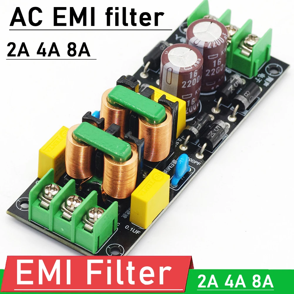 Ac Emi Power Filter 2a 4a 8a 110v 220v Purify Power Emi Filter ...