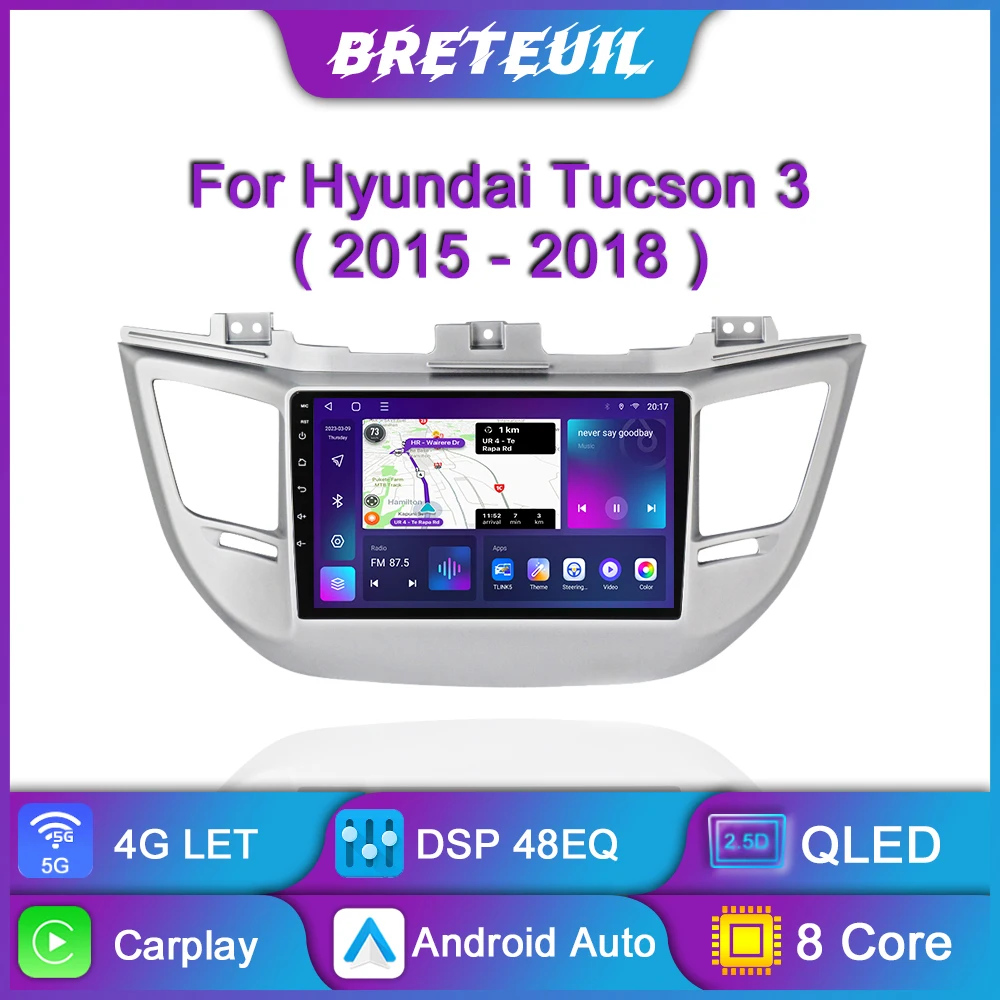 For Hyundai Tucson 3 2015 2016 2017 2018 Android Car Radio Multimedia ...