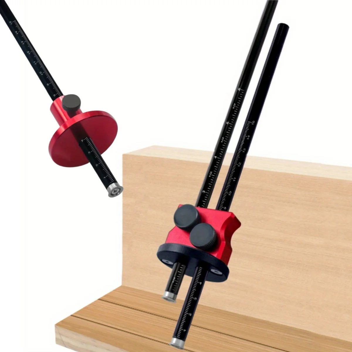 Woodworking-Marking-Scriber-Ruler-Double-Head-Wheel-Marking-Gauge-w ...