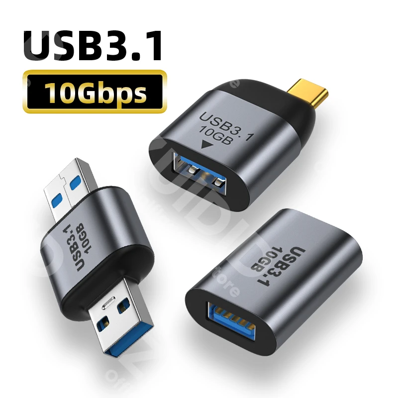 USB3.1 to Type C OTG Adapter 10Gbps 5V@3A Fast Charging Charger ...