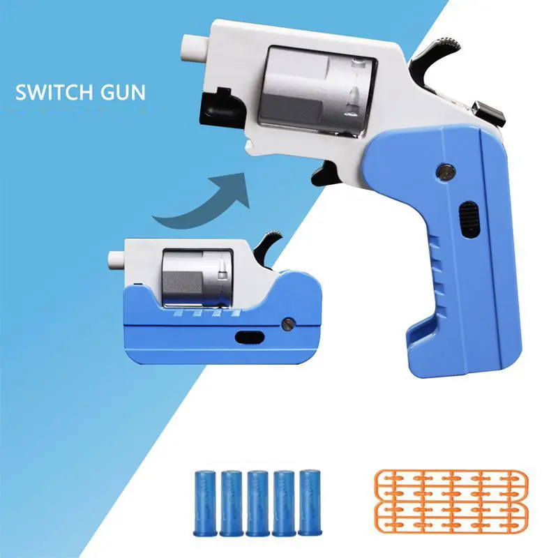 Pistola Revolver plegable de deformación fantasma, modelo de bala suave ...