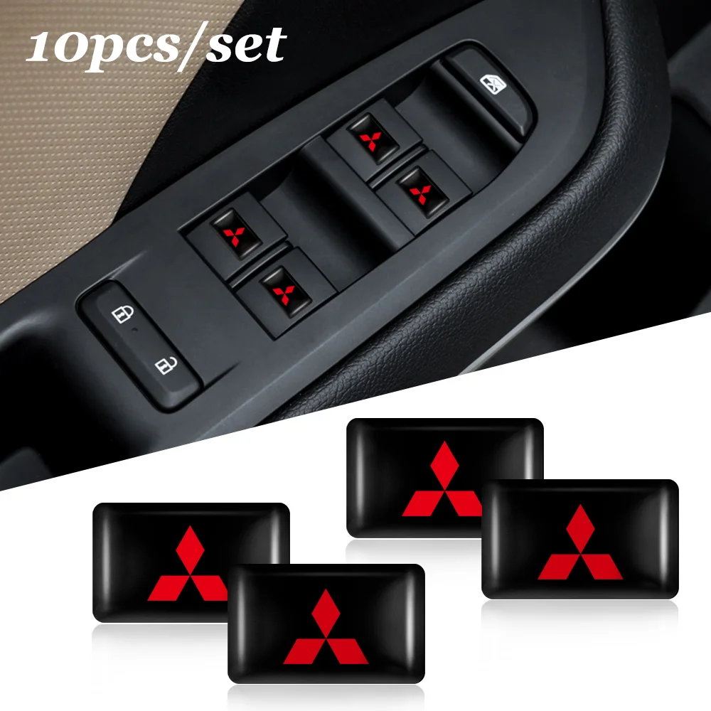 10pcs Adhesive Reflective 3D Sticker For Mitsubishi Outlander L200 ...