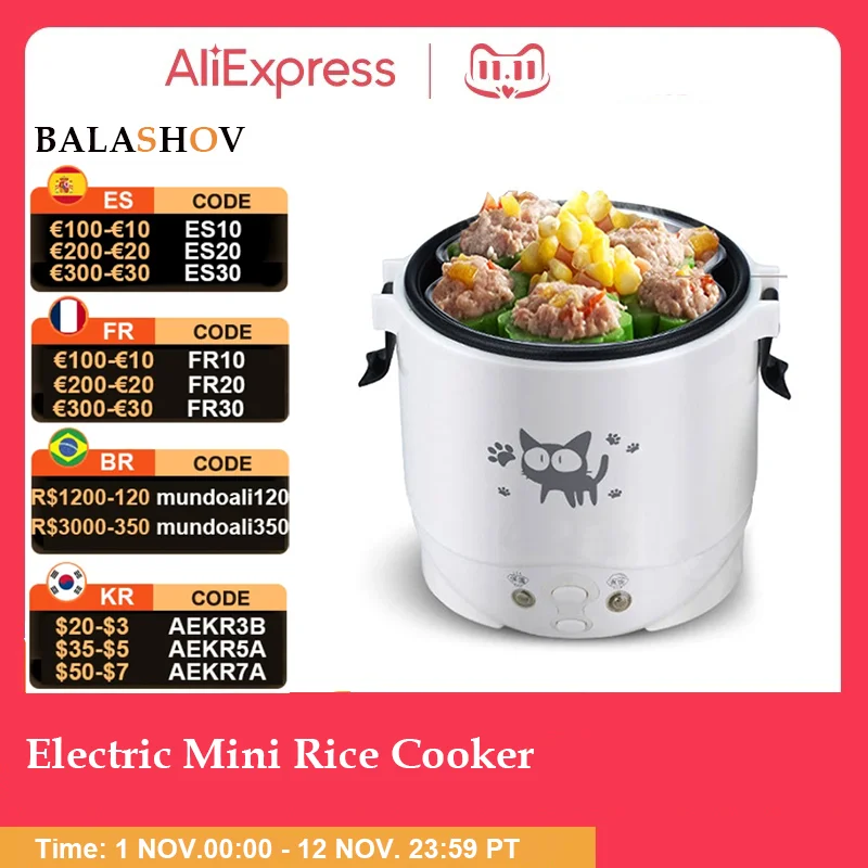 Electric Mini Rice Cooker Multicooker Portable Rice Cooker Household ...