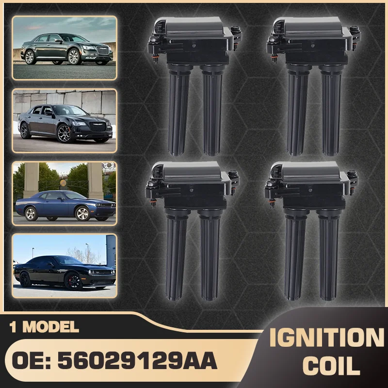 1/4Pcs Car Ignition Coil Kit For Chrysler 300 Chrysler Aspen Dodge ...