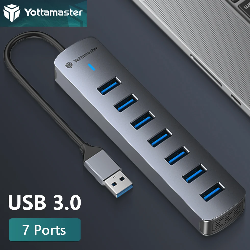 Yottamaster-Multi-USB-Hub-3-0-High-Speed-Splitter-7-Port-Plug-Extensor ...