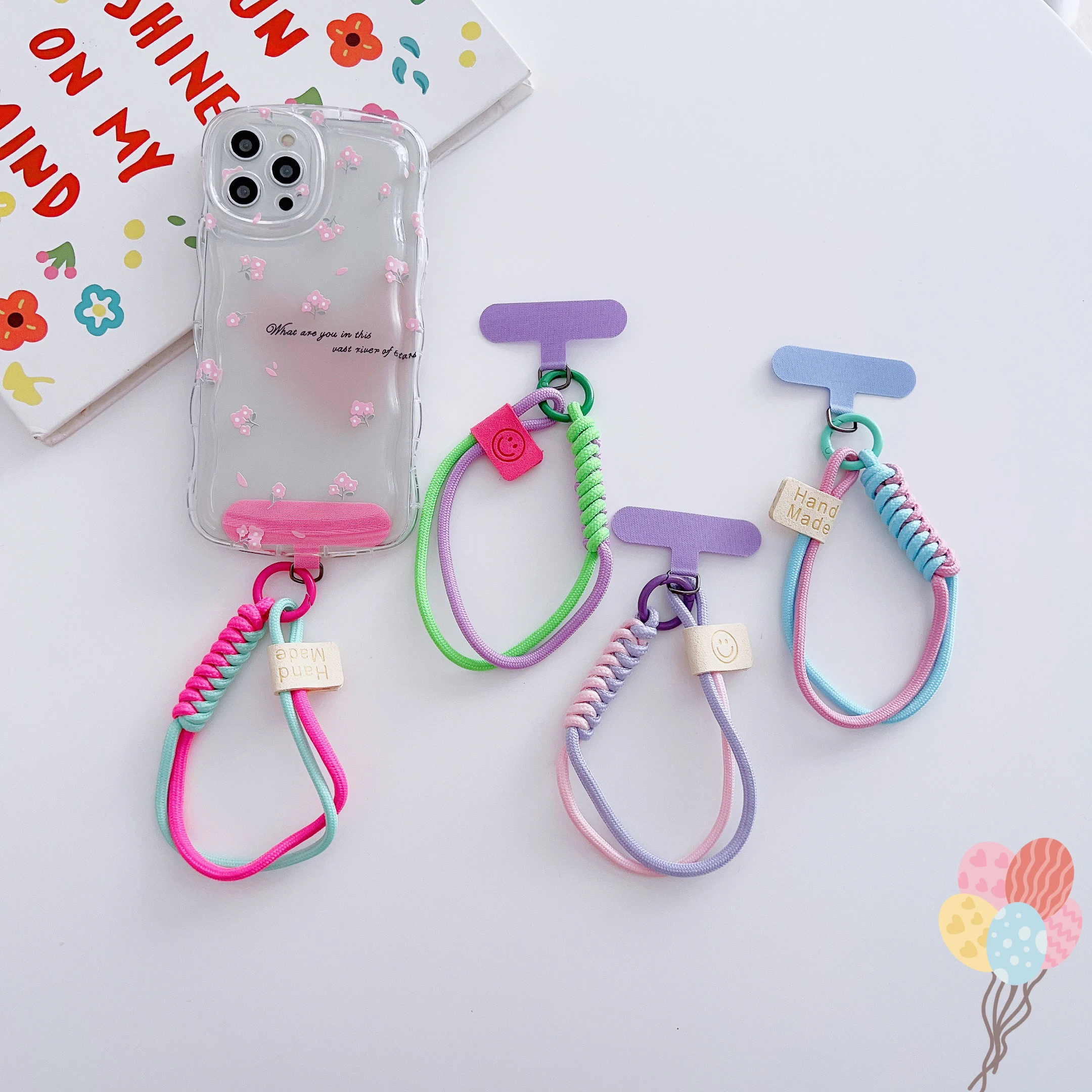 New-creative-woven-mobile-phone-universal-lanyard-wrist-strap-colorful ...