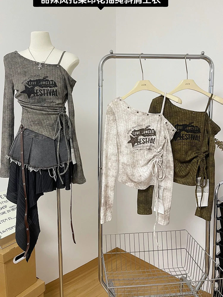 Ropa-de-calle-Y2k-para-mujer-camisetas-Goblin-Core-de-manga-larga-gyuu ...