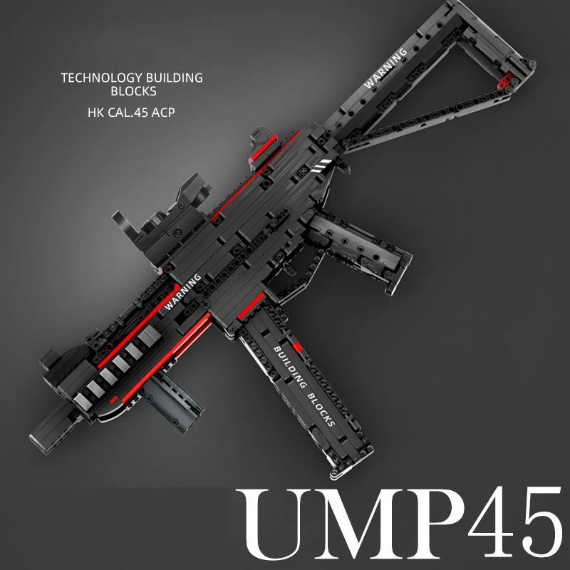 Military-Pistol-UMP45-toy-Construction-Gun-Weapon-Assembly-Building ...