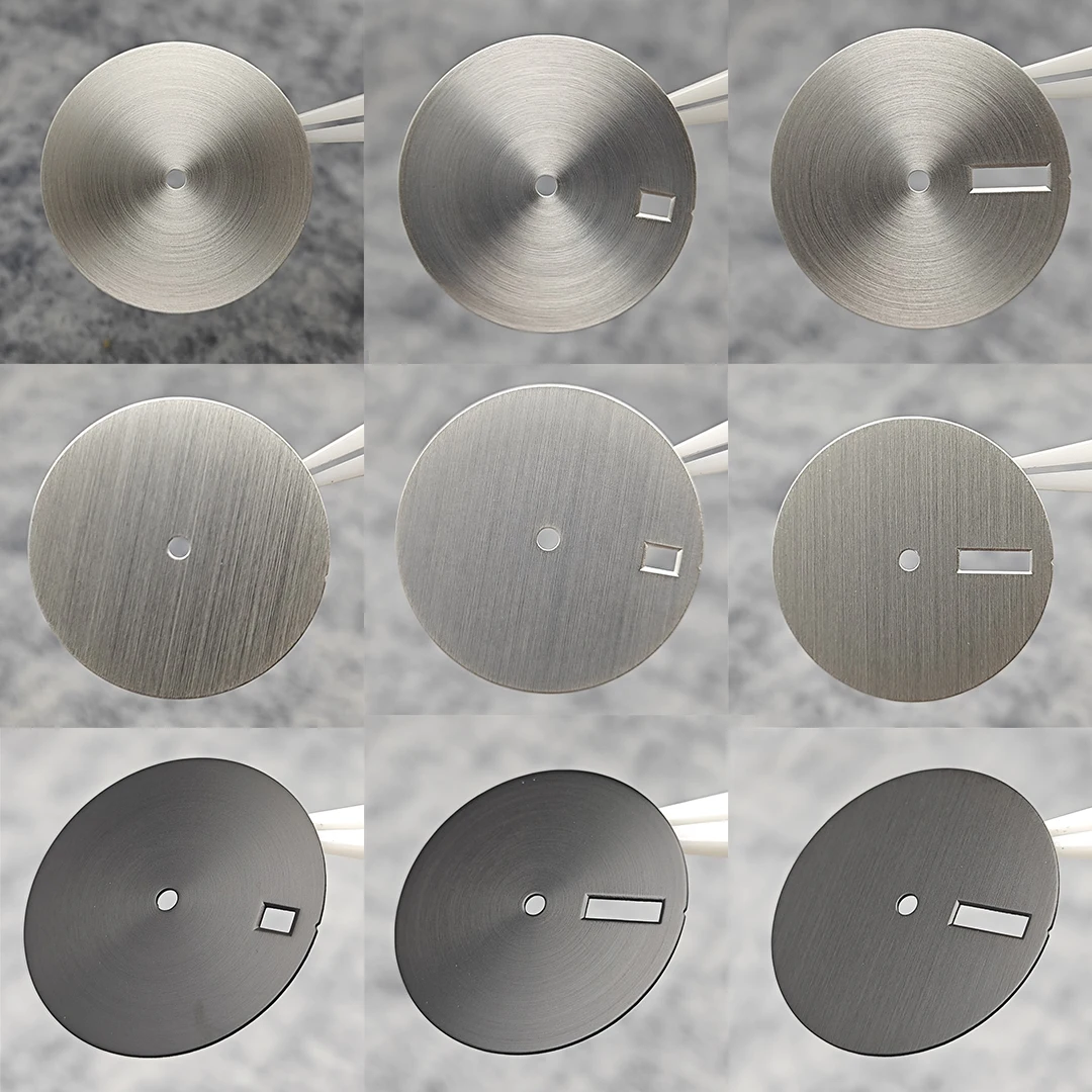 28.5mm Solid Color Metal Watch Dial Round Sand Pattern DIY Watch Faces ...