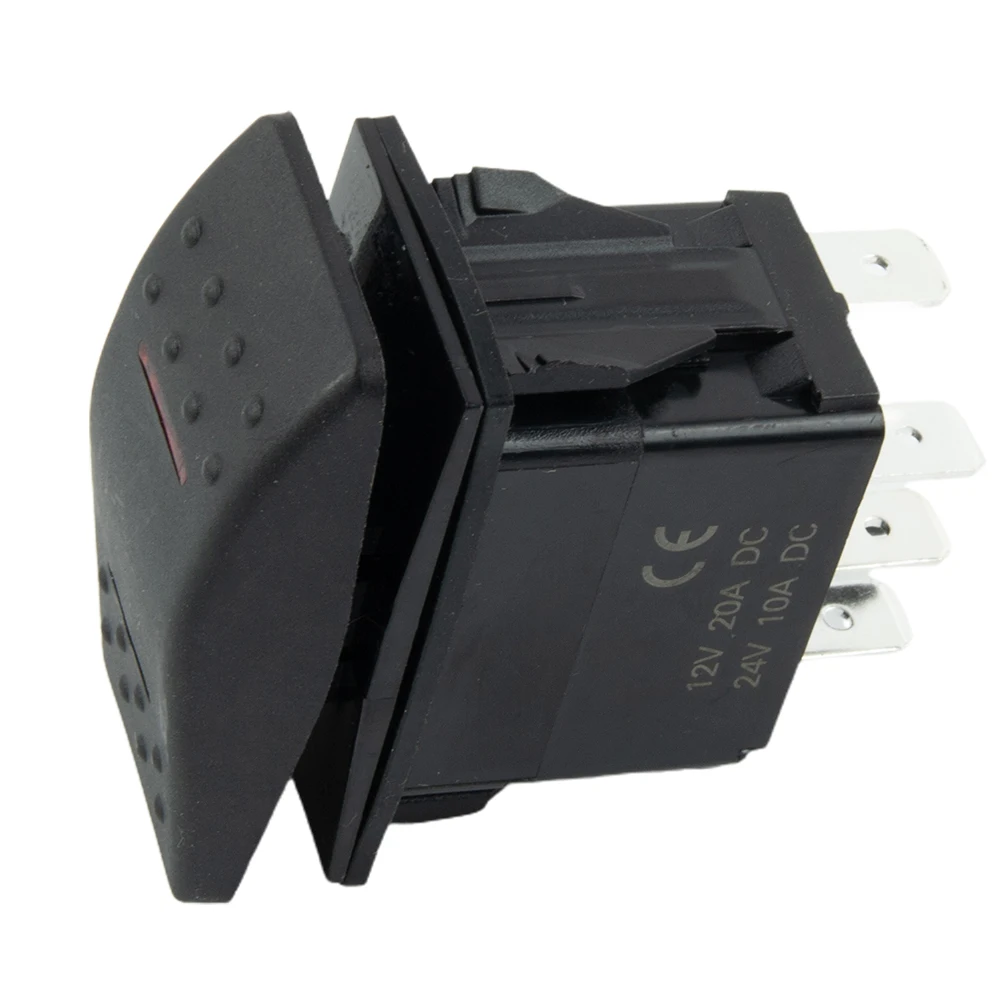 Red-LED-Light-Rocker-Switch-Off-On-12V-20A-Momentary-Rocker-Switch ...