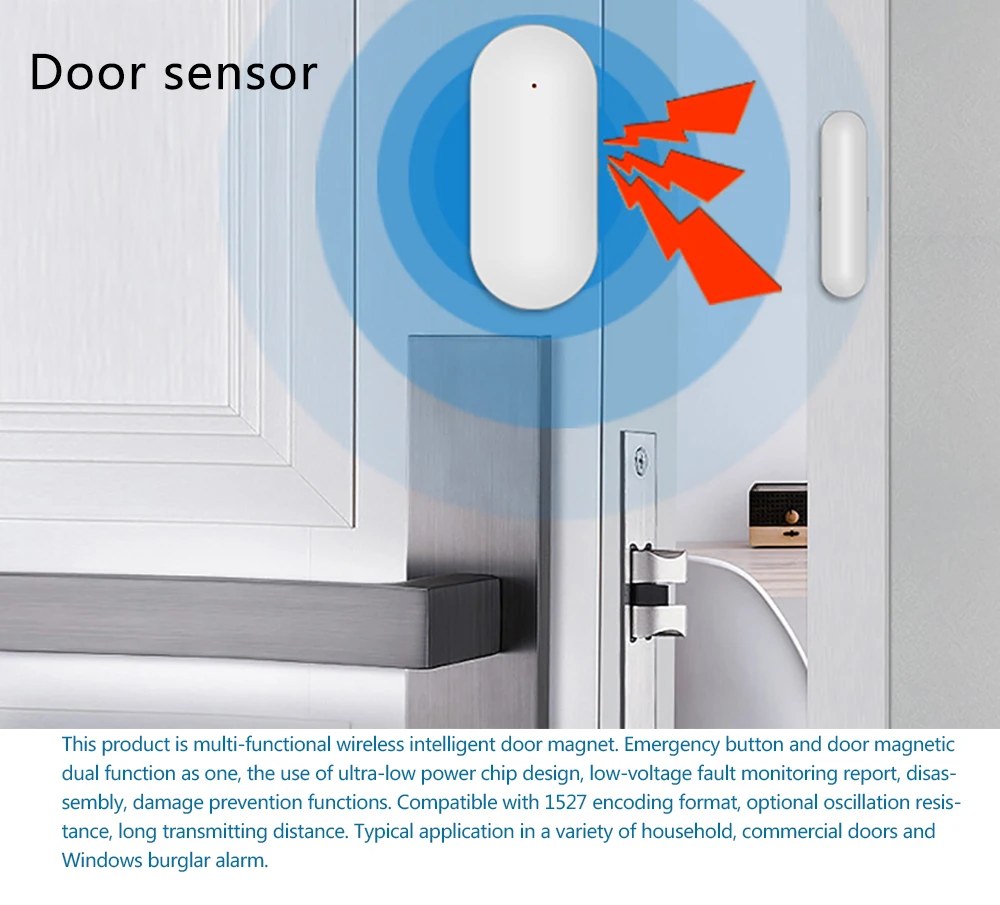 Window-Door-Sensor-for-433MHz-Home-Security-Alarm-System-Detect-Door ...
