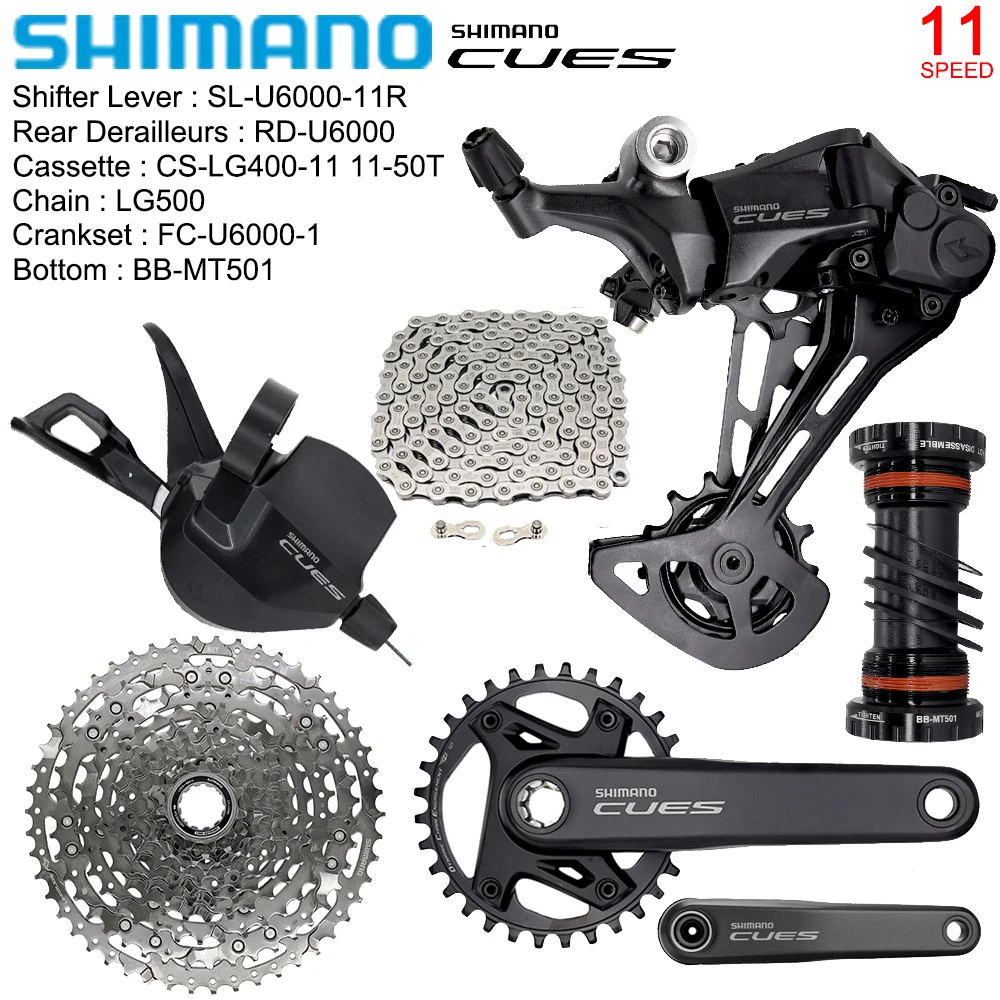 Shimano Cues 11-Gang-Gruppe für MTB-Fahrrad U6000 1x11 Geschwindigkeit ...