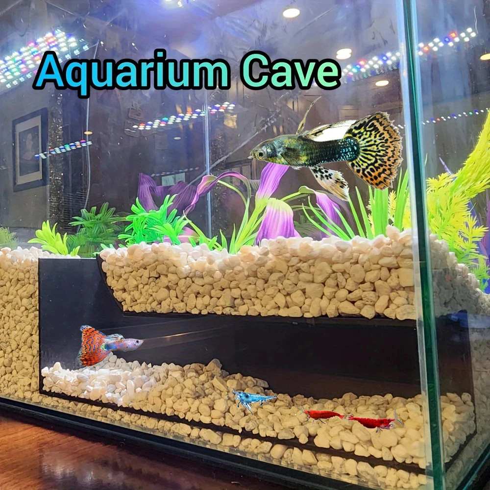Aquarium-Cave-Flat-Aquarium-Corner-Underground-View-Cave-Fish-Tank-Hide ...