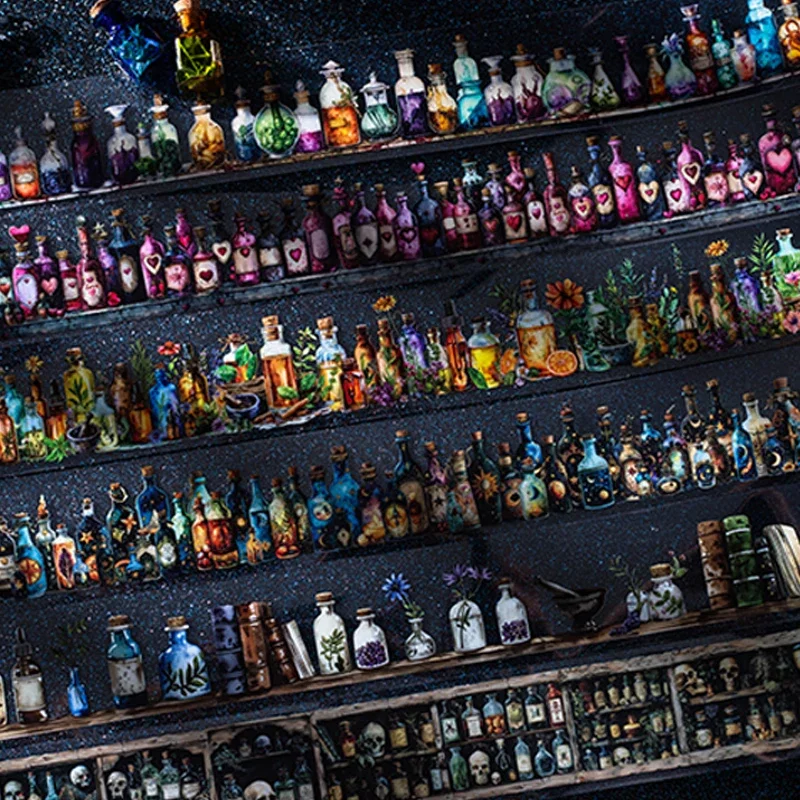3rolls/3bags Witch's Magic Potion Bottle Series Bottle Aquascape PET ...