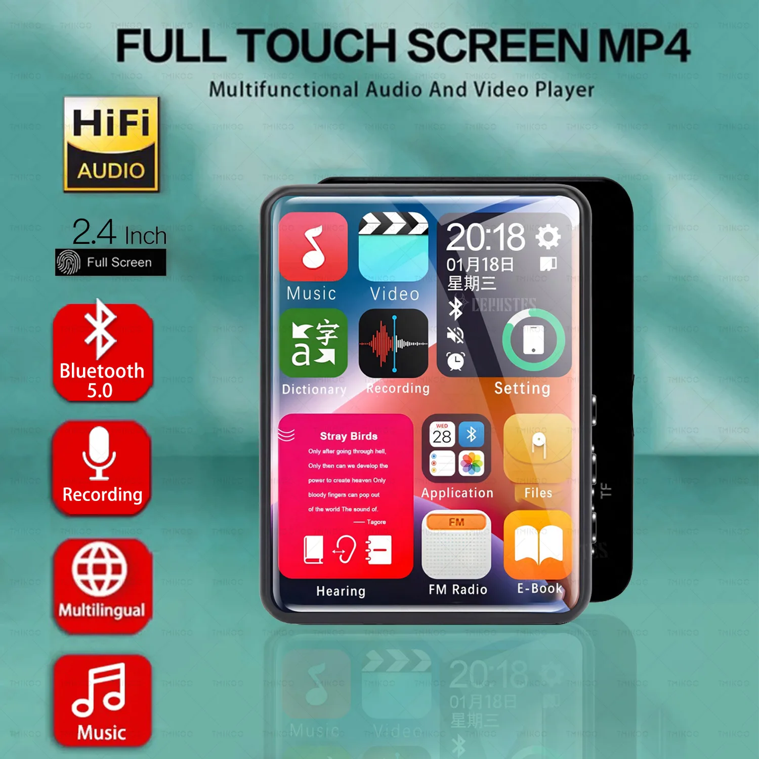 2024-NEW-Mini-HiFi-Mp3-Player-Bluetooth-5-0-Music-Stereo-Speaker-MP4 ...