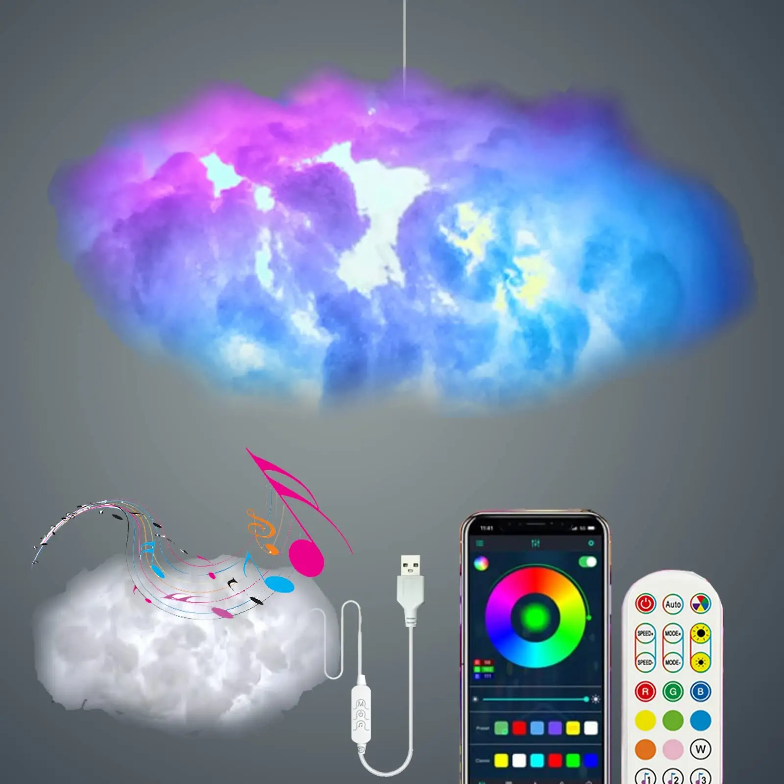 3D-Big-Cloud-Lighting-Light-Smart-Remote-APP-ThunderCloud-Light-For ...