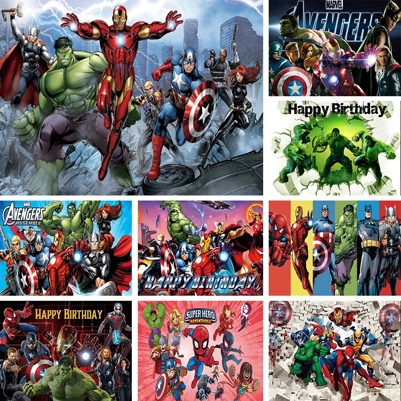 Superhero Background Collage