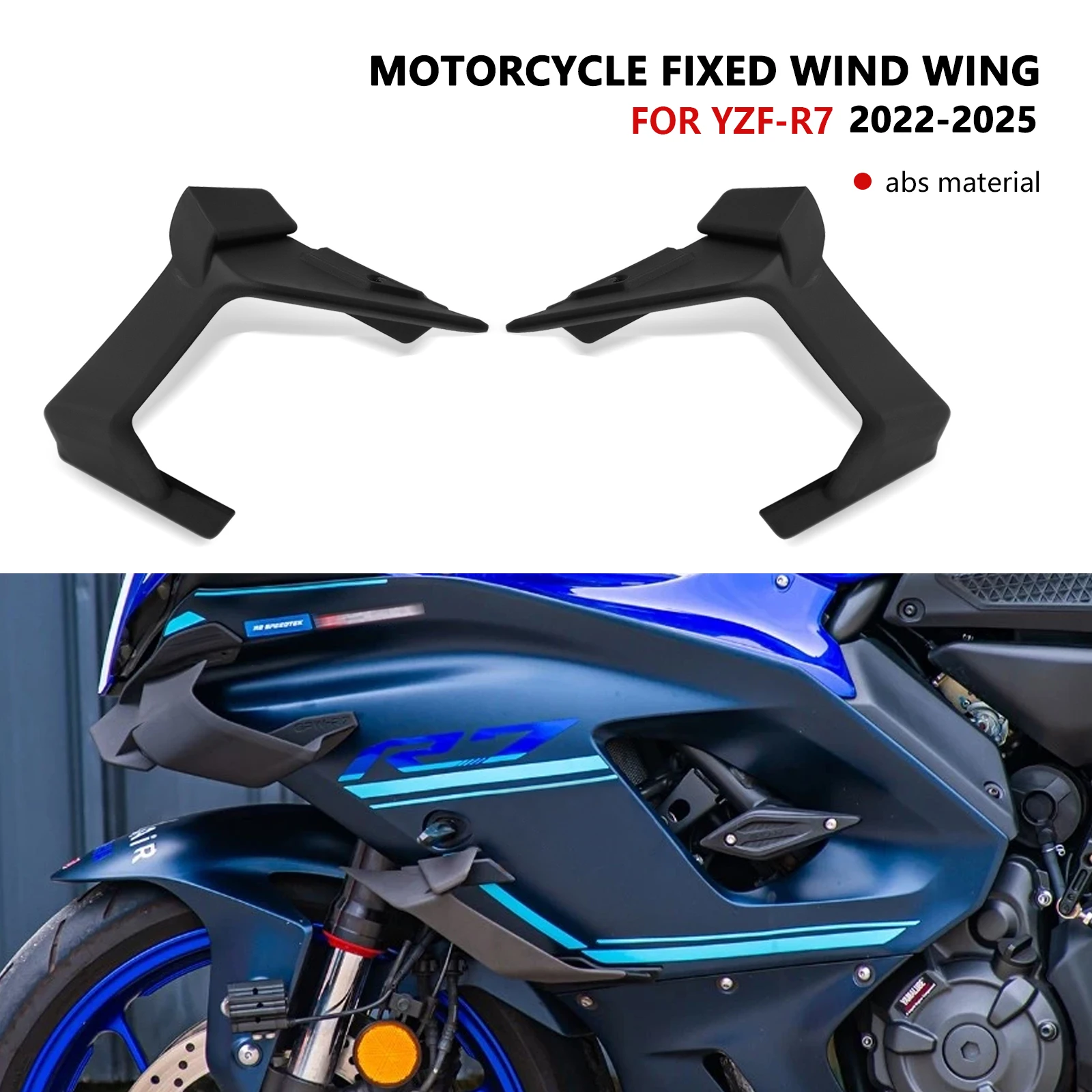 For YZF-R7 R7 2022 2023 2024 2025 YZFR7 Motorcycle Winglets Aerodynamic ...