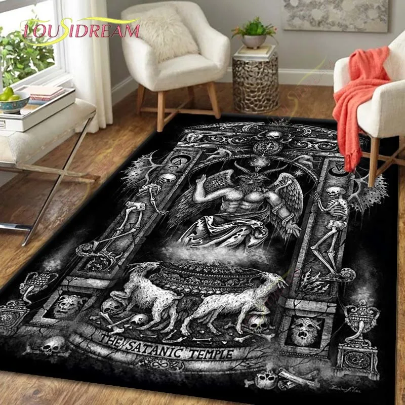 Satan-Demon-Skulls-Ouija-Board-Area-Rug-Ouija-Floor-Mat-Halloween-Rug ...