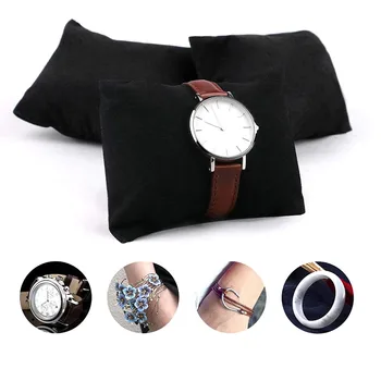 12 Pack Small Black Watch Pillow Velvet Bracelet Pillow Jewelry ...