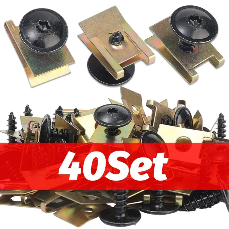 Iron Self Tapping Screws U-Shaped Clips Car Decorative Panel Fixing ...