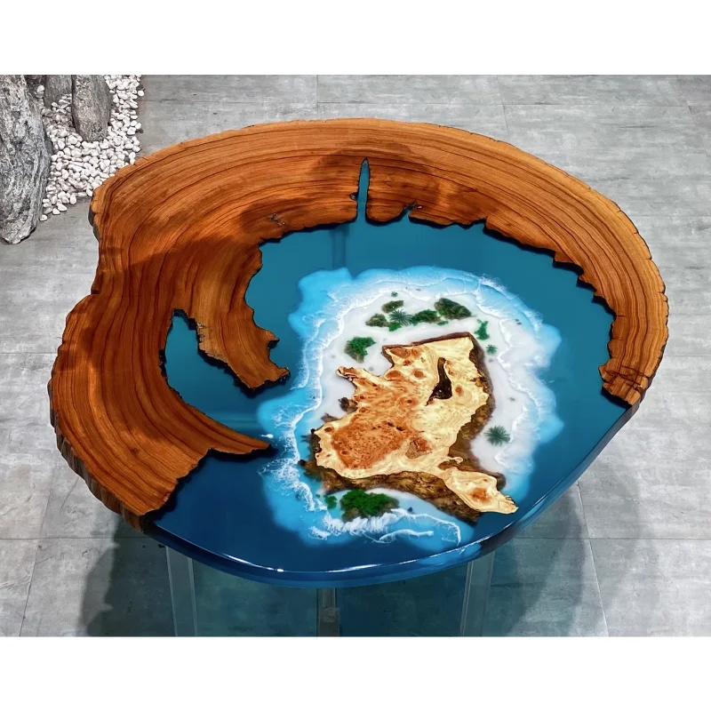 Table-de-Rivi-re-en-Bois-Massif-avec-Grande-Assiette-Table-Th-en-Bois ...