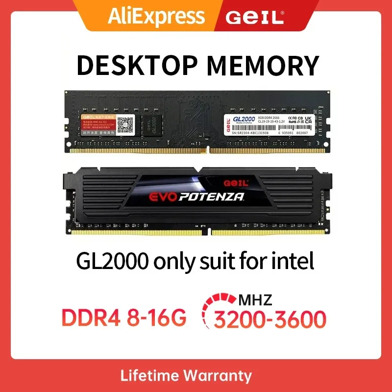GeIL-Memory-Ram-Desktop-GL2000-DDR4-2666MHZ-3200MHZ-3600MHZ-Memoria ...