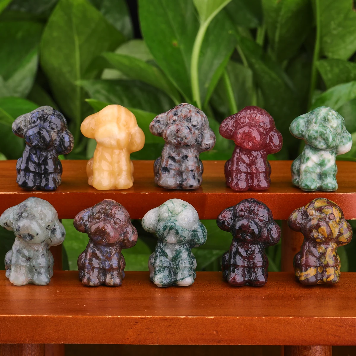 Carved Gemstone Animal Figurines