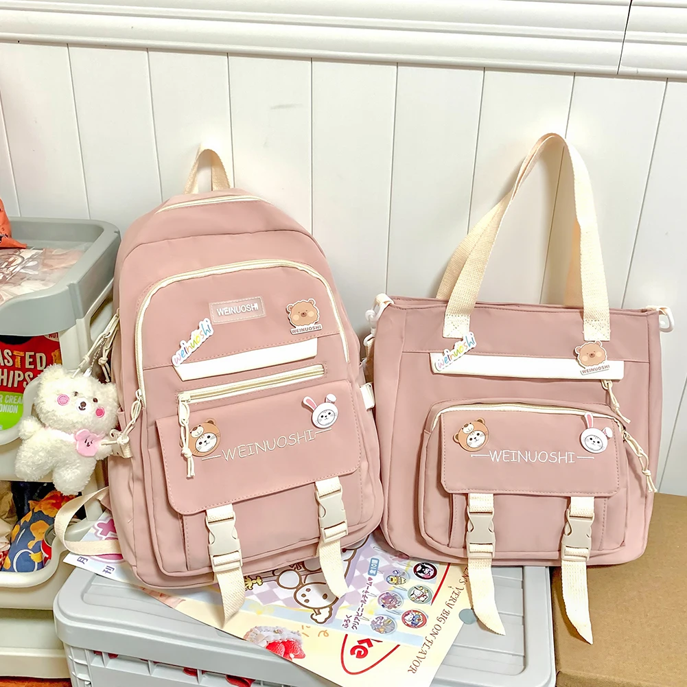 Korean-School-Backpack-for-Girls-Children-Teenager-Multi-Pocket ...
