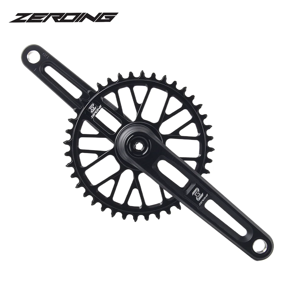 ZEROING Ultralight Road Folding Bike Crankset 165/170/175mm Hollow Tech Crank Narrow Wide GXP ...