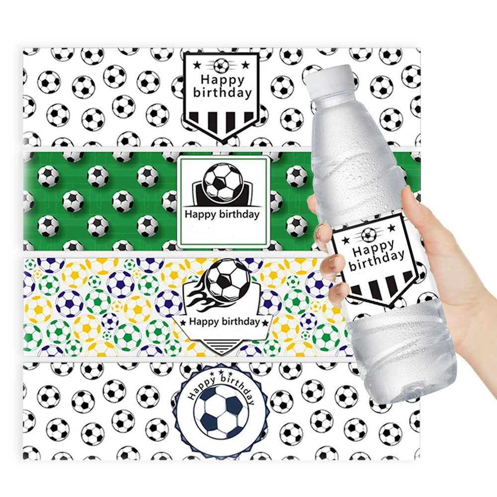 20PCS-Soccer-Party-Bottle-Wraps-Labels-Customize-Birthday-Name-football ...