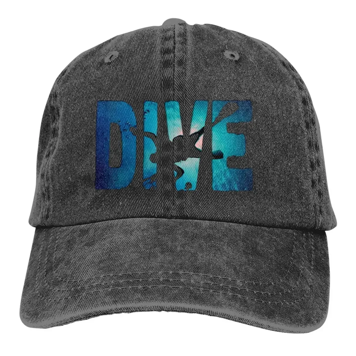 Summer-Cap-Sun-Visor-Diver-In-The-Deep-Water-Hip-Hop-Caps-Dive-Scuba ...