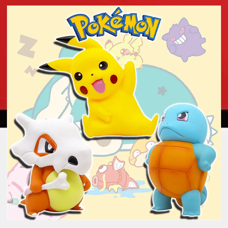 TOMY-New-16cm-Kawaii-Anime-Pokemon-Cubone-Pikachu-PVC-Action-Figure ...