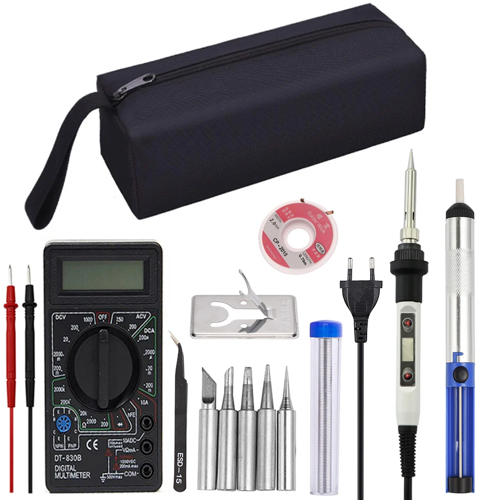 80W-Digital-Electric-Soldering-Iron-Adjustable-Temperature-Solder ...