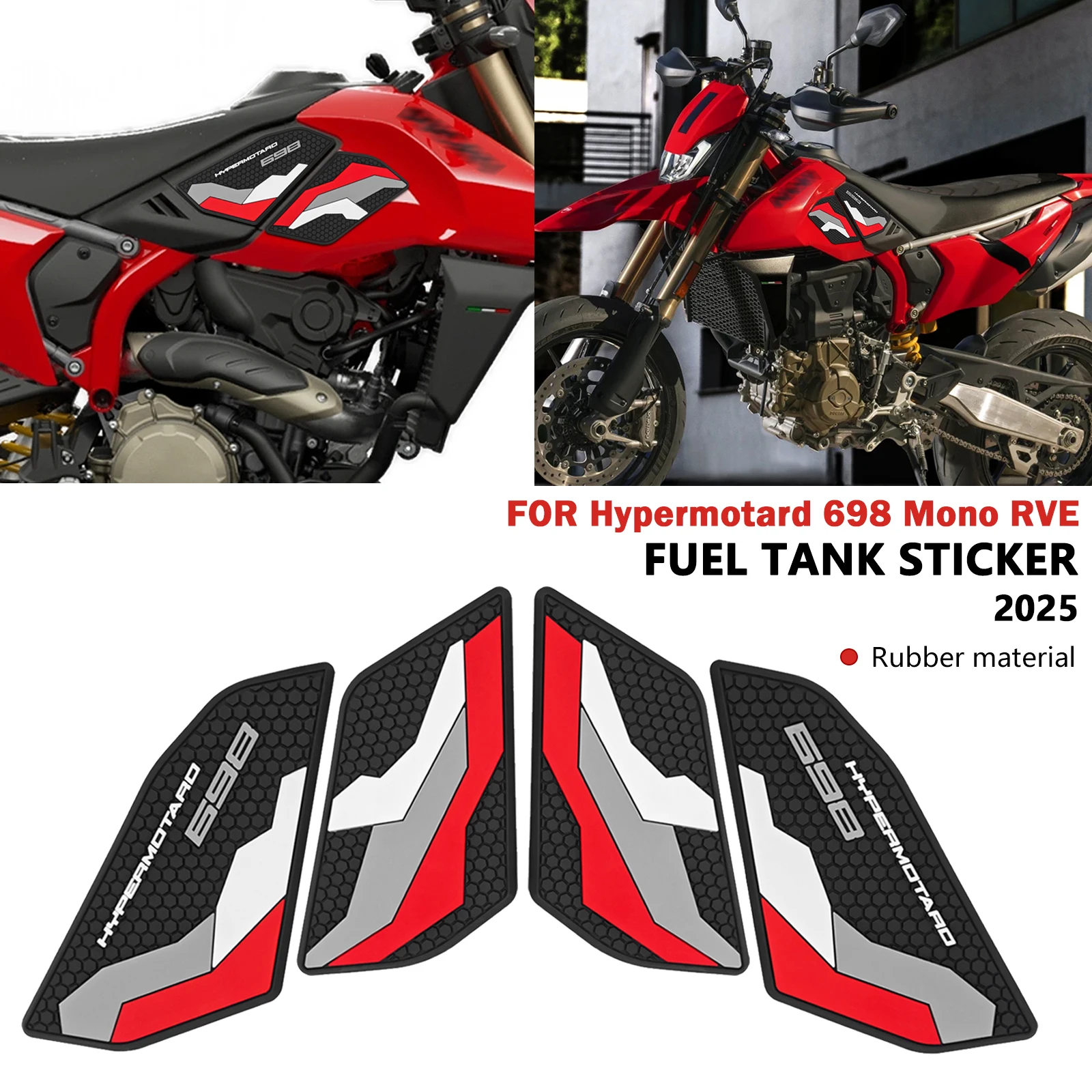 For Anti slip Tank Pad Sticker Gas Knee Grip Traction Side Pad Fuel ...