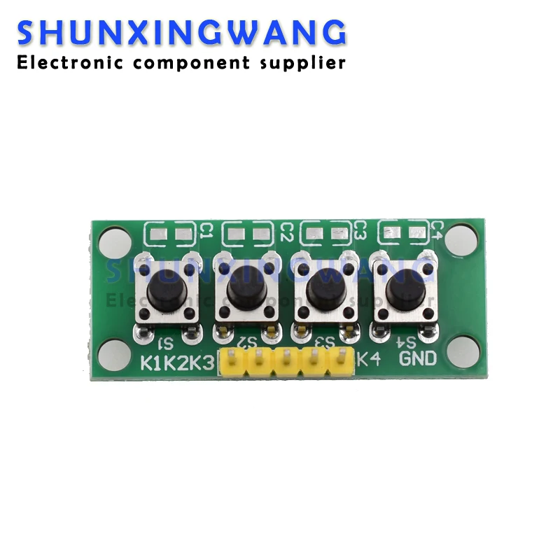 Diy Kit 1x4 4 Independent Key Button Keypad Keyboard Module Mcu For