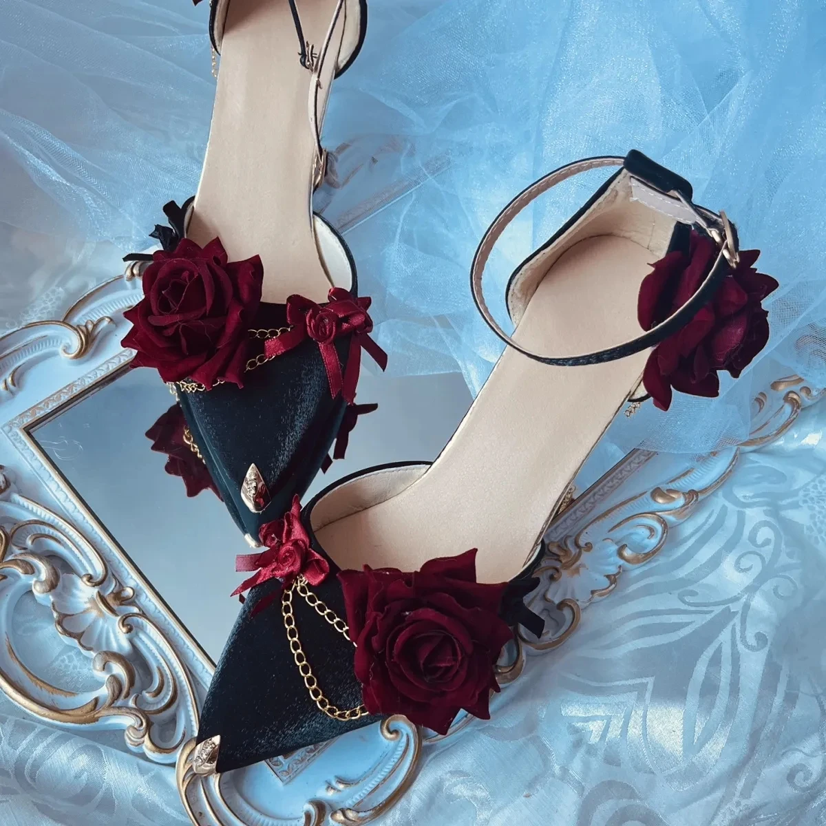 Red And Black Wedding Heels