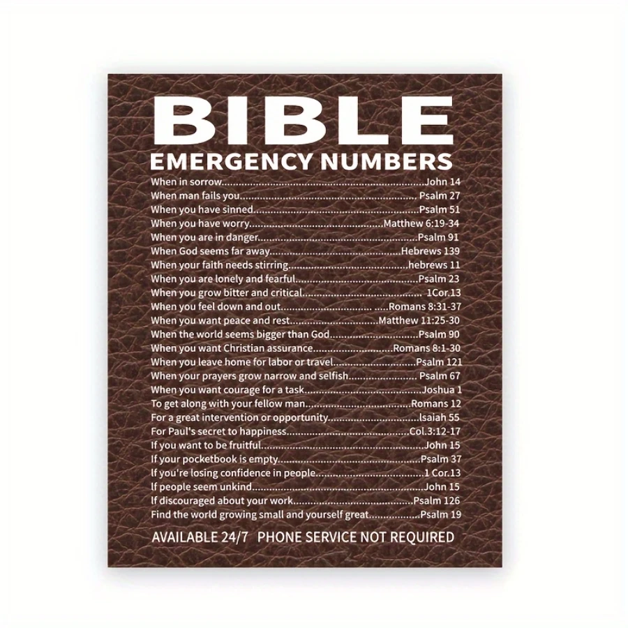 Bible-Emergency-Numbers-Christian-Wall-Decor-Print-This-Bible ...