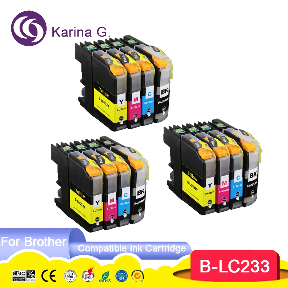 Tatrix LC231 LC233 Premium Color Compatible Printer Ink Cartridge for ...