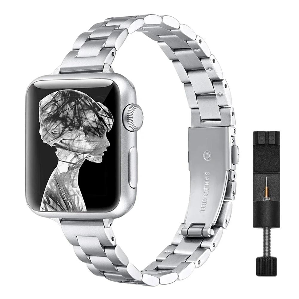 Women-Thin-Metal-Band-for-Apple-Watch-38mm-40mm-41mm-Slim-Stainless ...